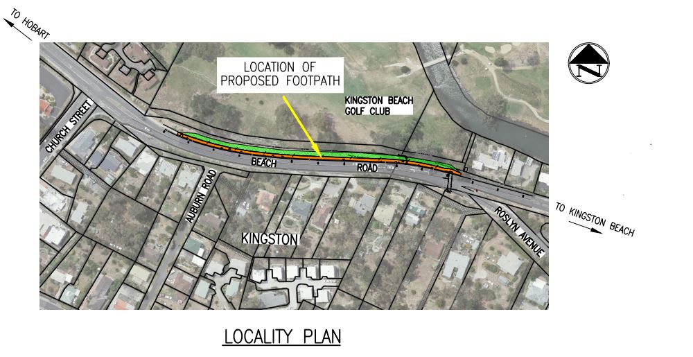 Beach Road Footpath - Church Street-Roslyn Avenue - Kingborough Council