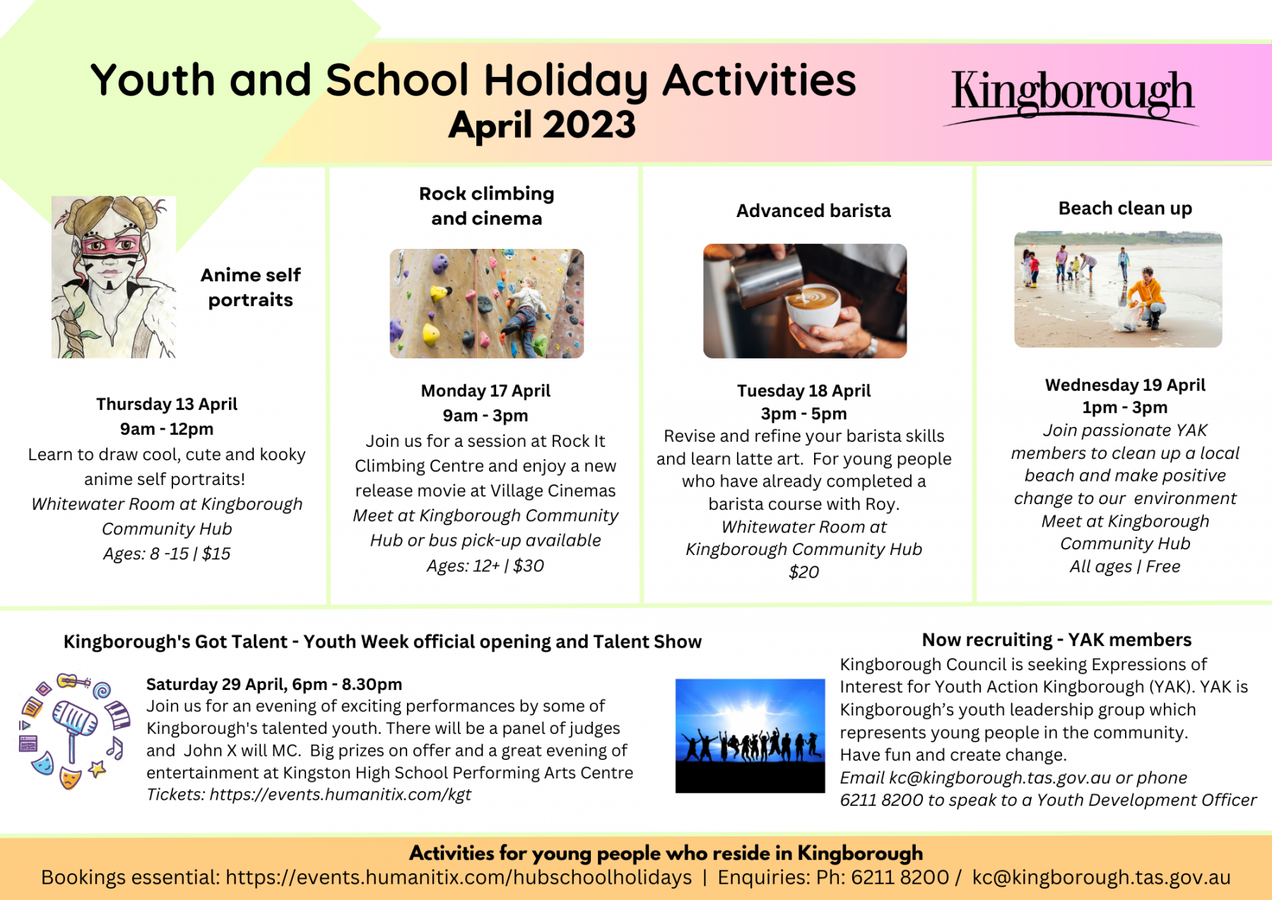 School Holiday Activities - Kingborough Council